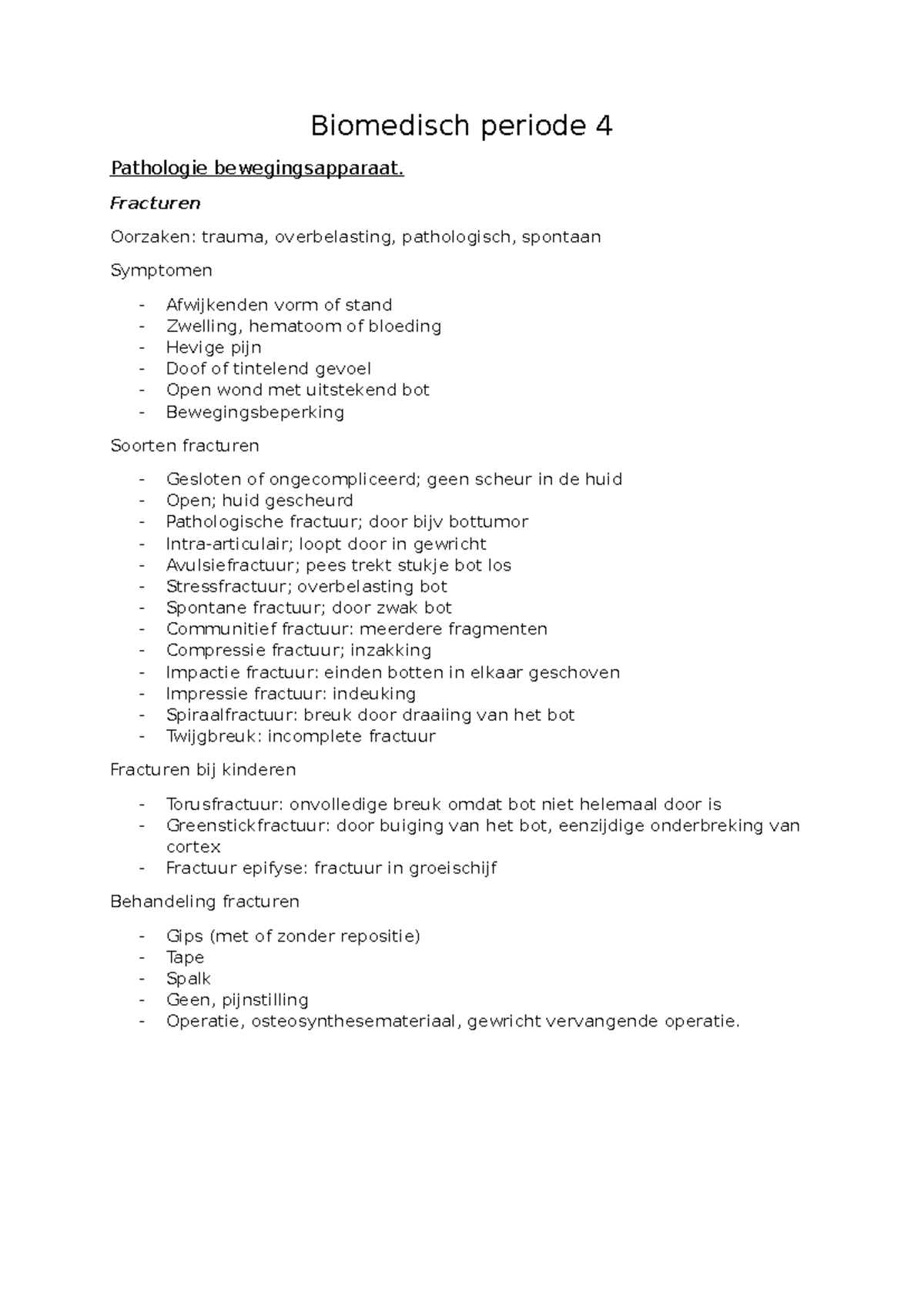 Biomedisch periode 4 - Hulpmiddel - Biomedisch periode 4 Pathologie ...