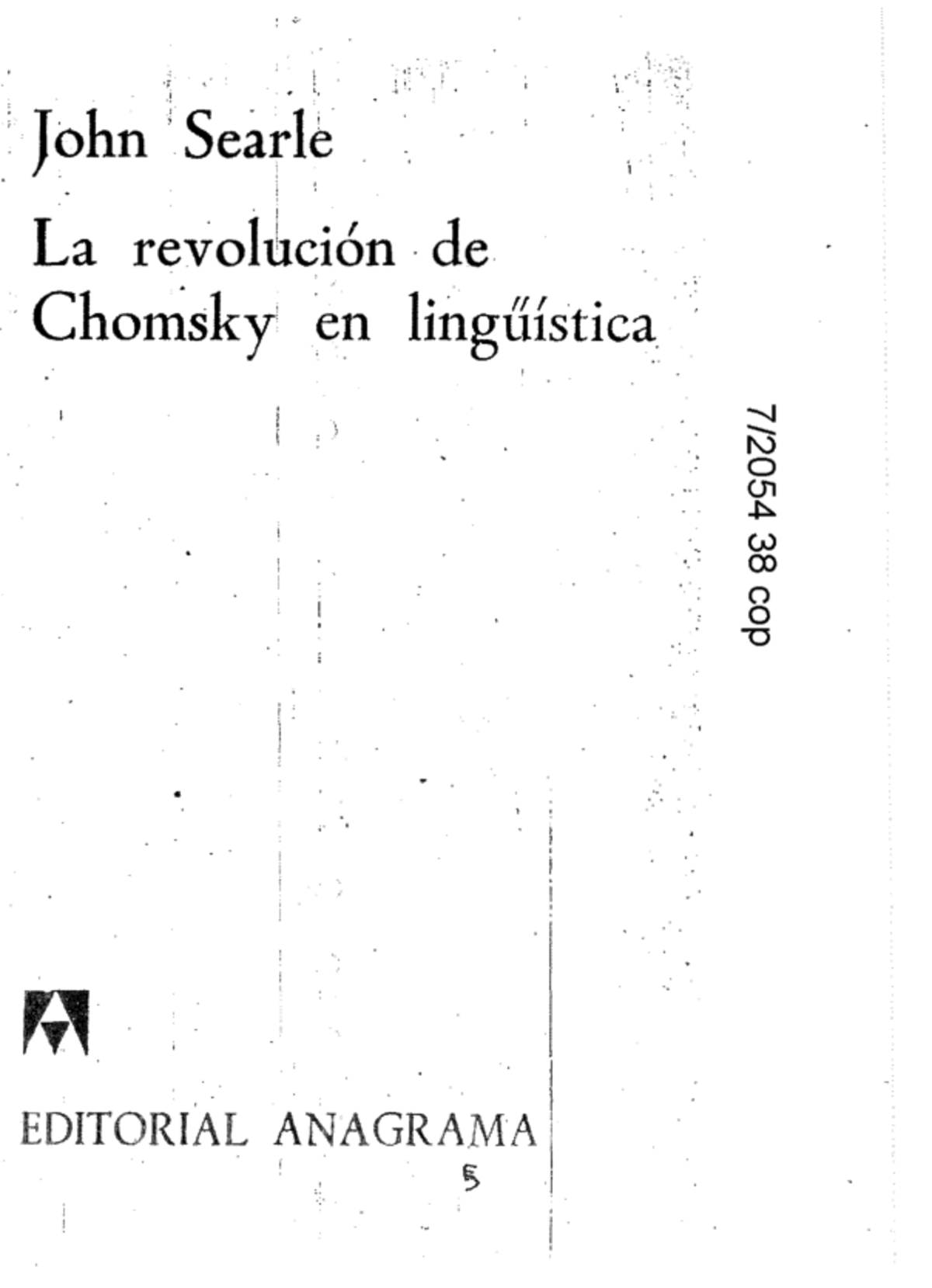 7 Sarle JOHN- La Revolucion de Chomsky en La Linguistica - [ohn Searle ...