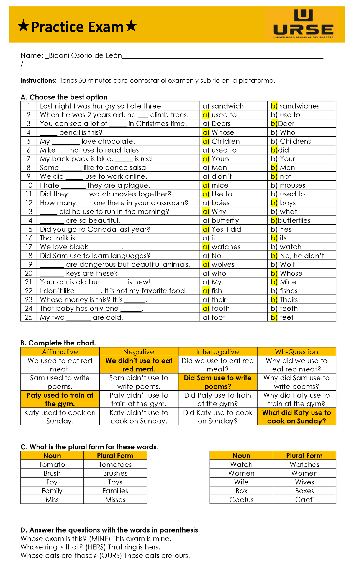 Practice ExamPractice ExamPractice ExamPractice ExamPractice ...