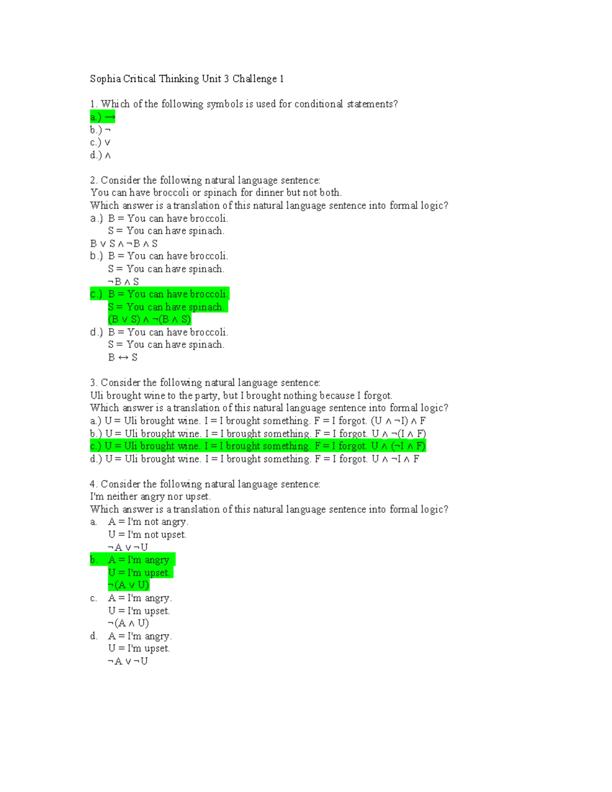 Sophia Critical Thinking Unit 3 Challenge 1 - Sophia Critical Thinking ...