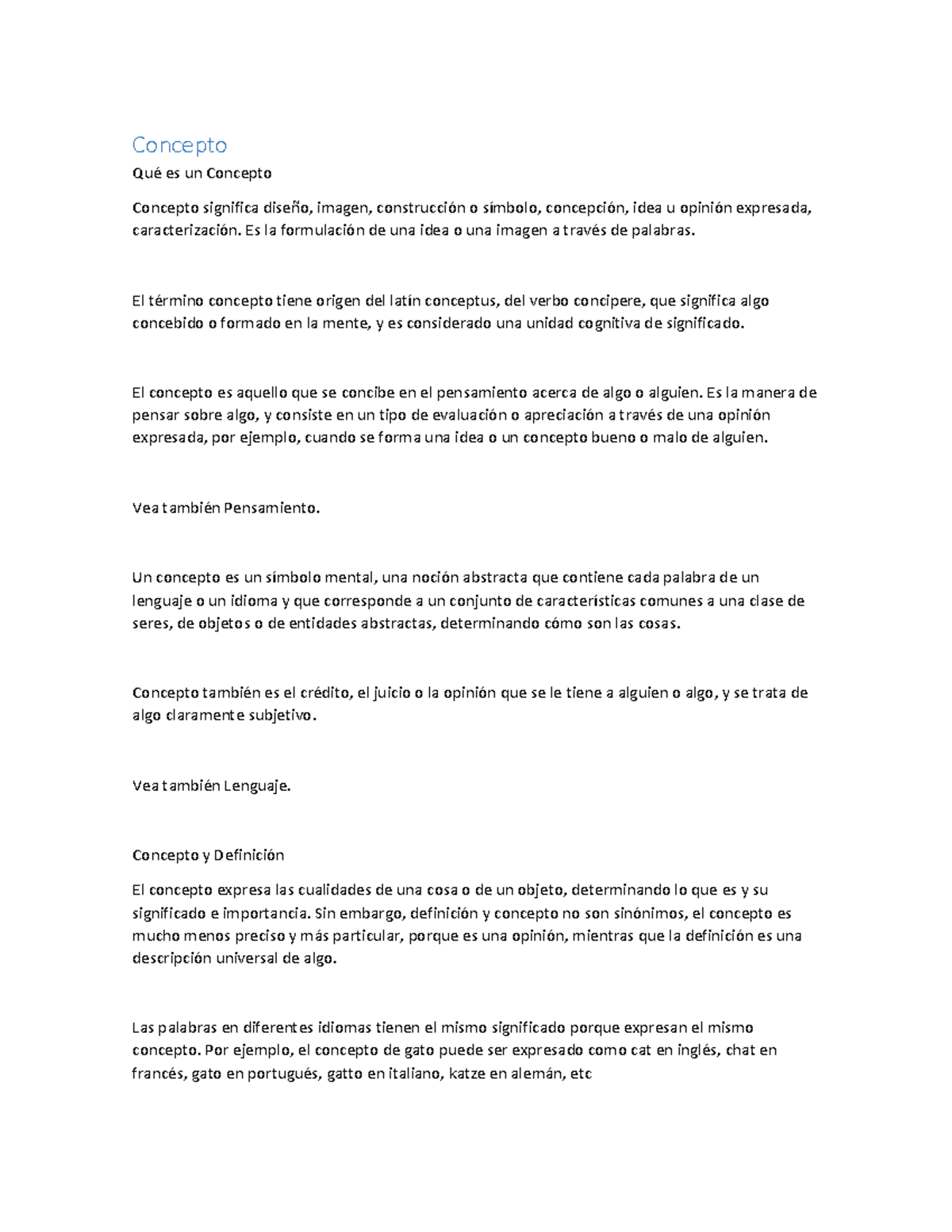 Concepto de concepto - Concepto Qué es un Concepto Concepto significa ...