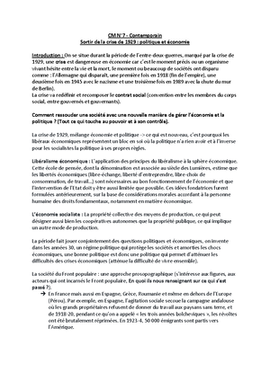 Cours Complet D' Histoire - INTÉGRAL DU COURS D’HISTOIRE CONTEMPORAINE ...