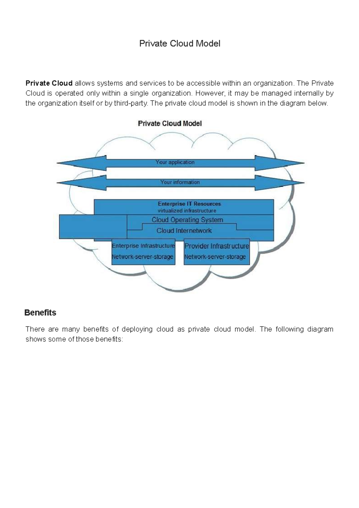 Private Cloud Model - Private Cloud ModelPrivate Cloud Model Private CloudPrivate Cloud allows ...
