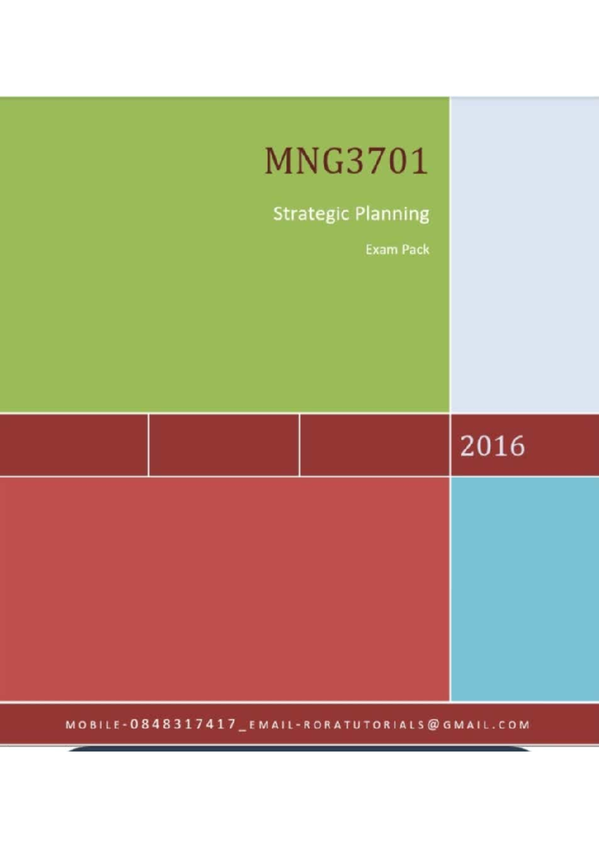 Mng3701 exampack - Summarized assignments - MNG3701 - Studocu