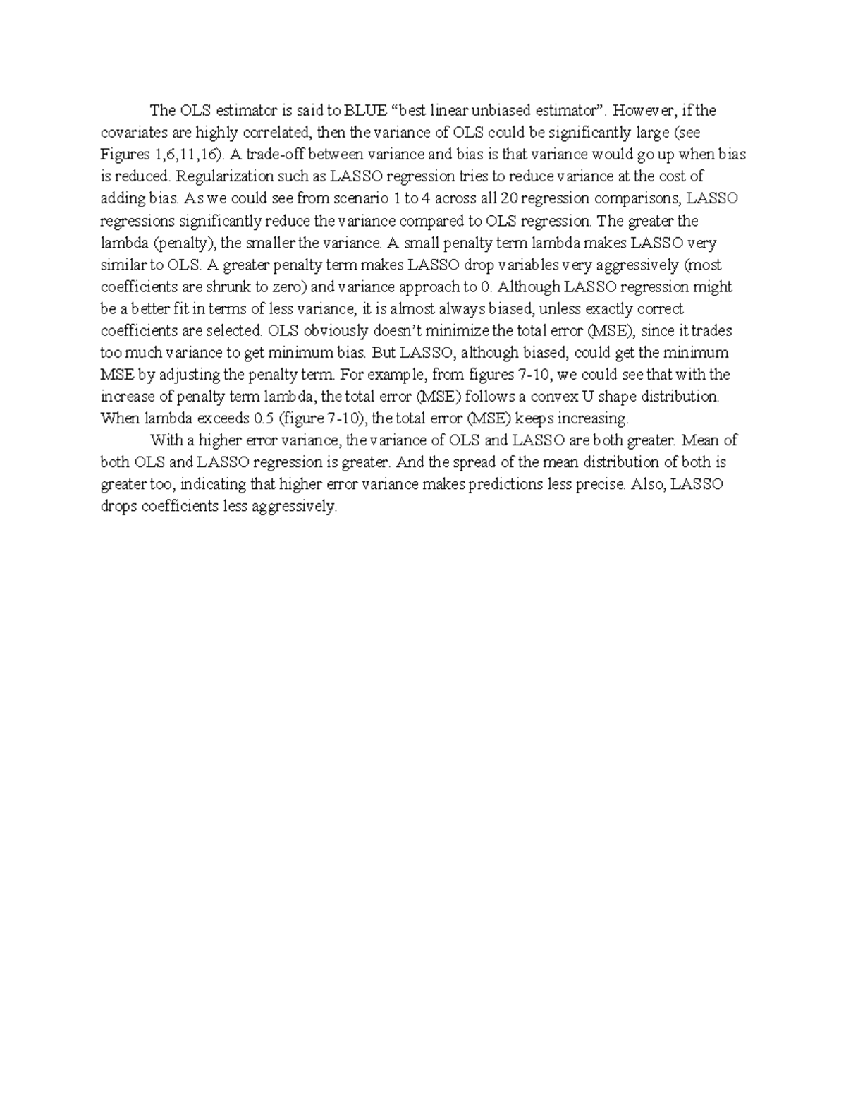 Econometrics Work Sample Warning Tt Undefined Function 32 The Ols Estimator Is Said To Blue