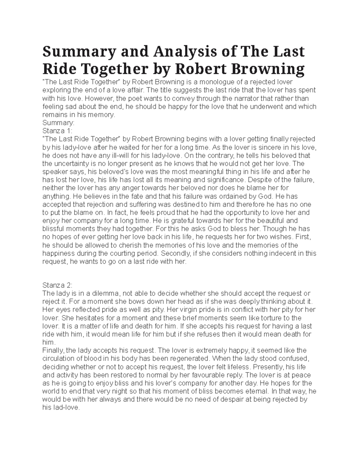 253886005 The Last Ride Together - Summary and Analysis of The Last ...