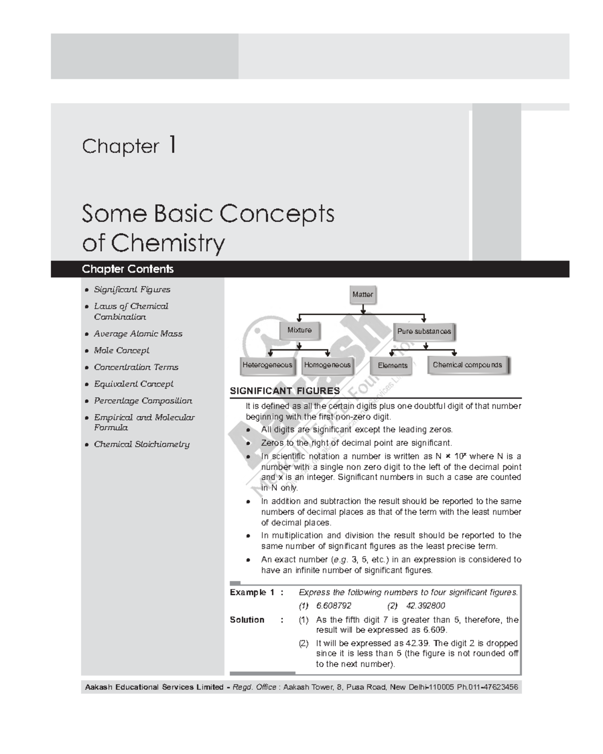 Some Basic Concepts of Chemistry Aakash RM Modules 2023 - Chapter ...