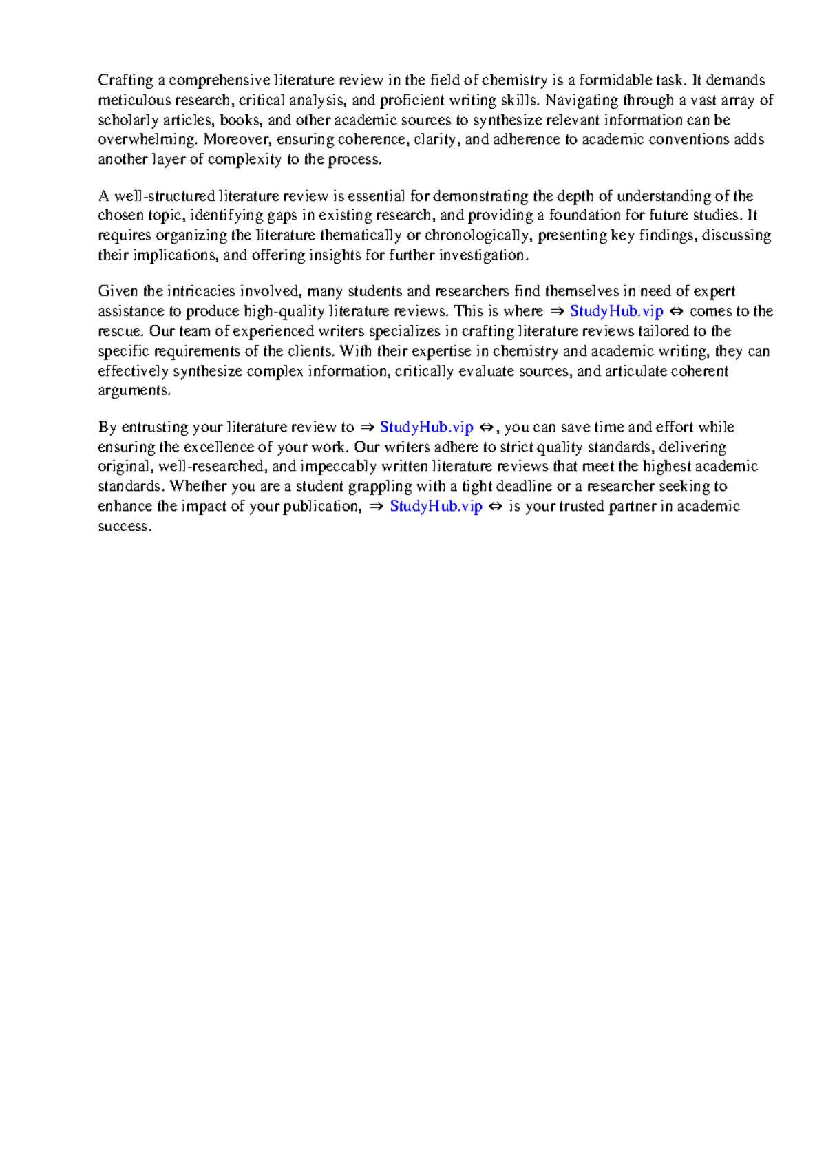 Chemistry Literature Review Template - Crafting a comprehensive ...