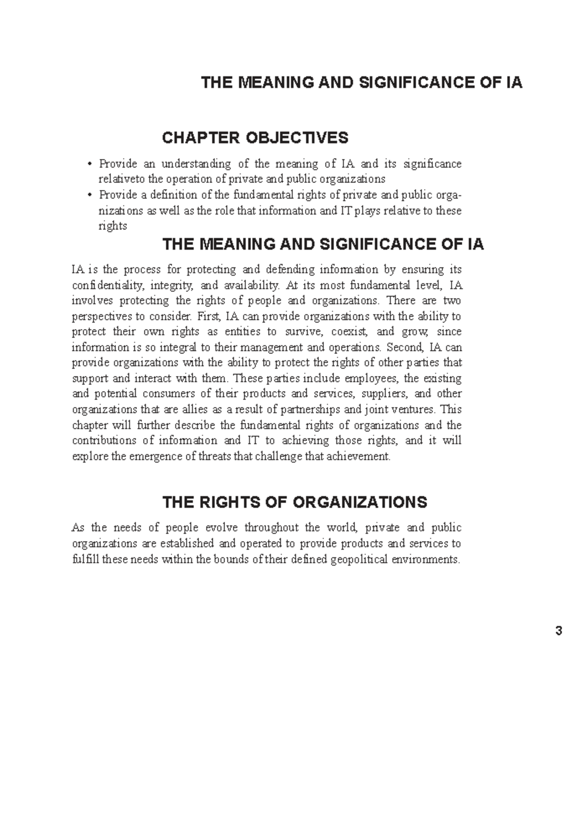 THE Meaning AND Significance OF IA - THE MEANING AND SIGNIFICANCE OF IA ...