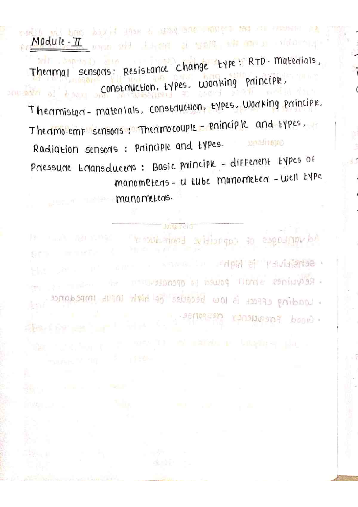 BSC 3rd sem sensors and transducer 2 - Bsc. Computer science - Studocu