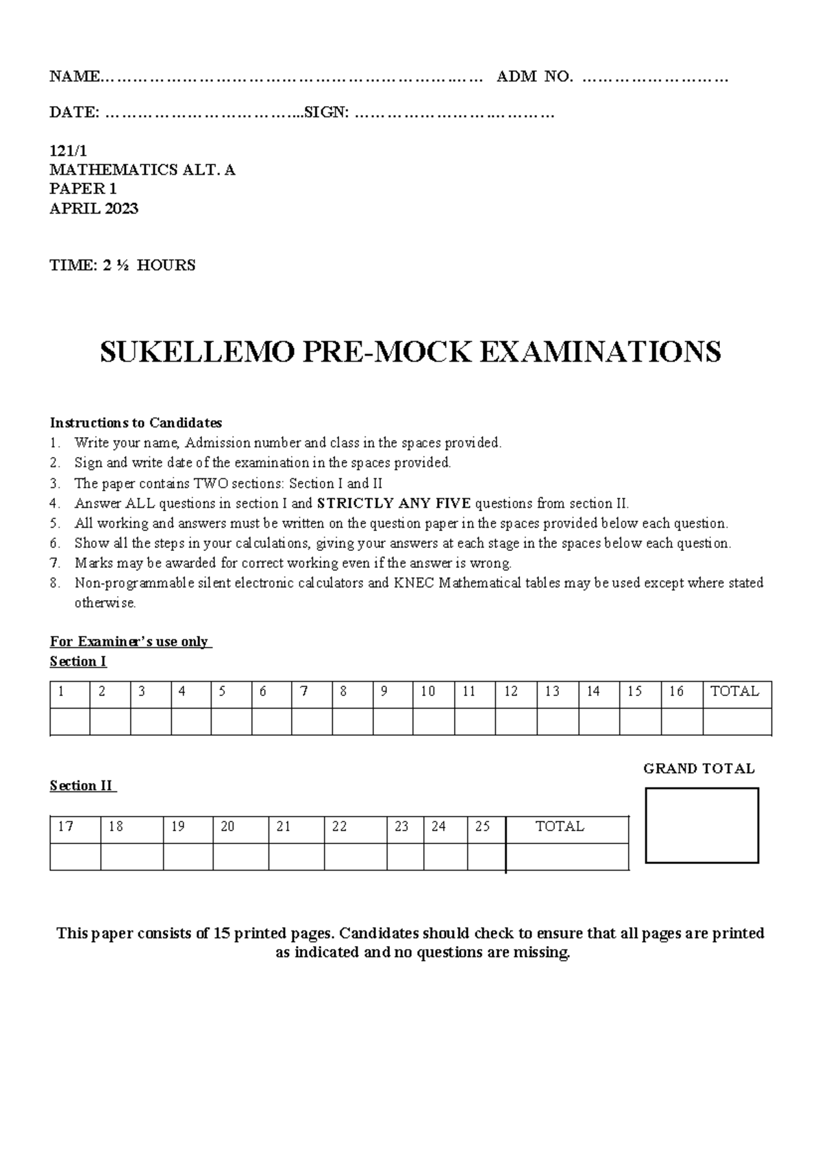 Maths-PP1 - GRAND TOTAL NAME