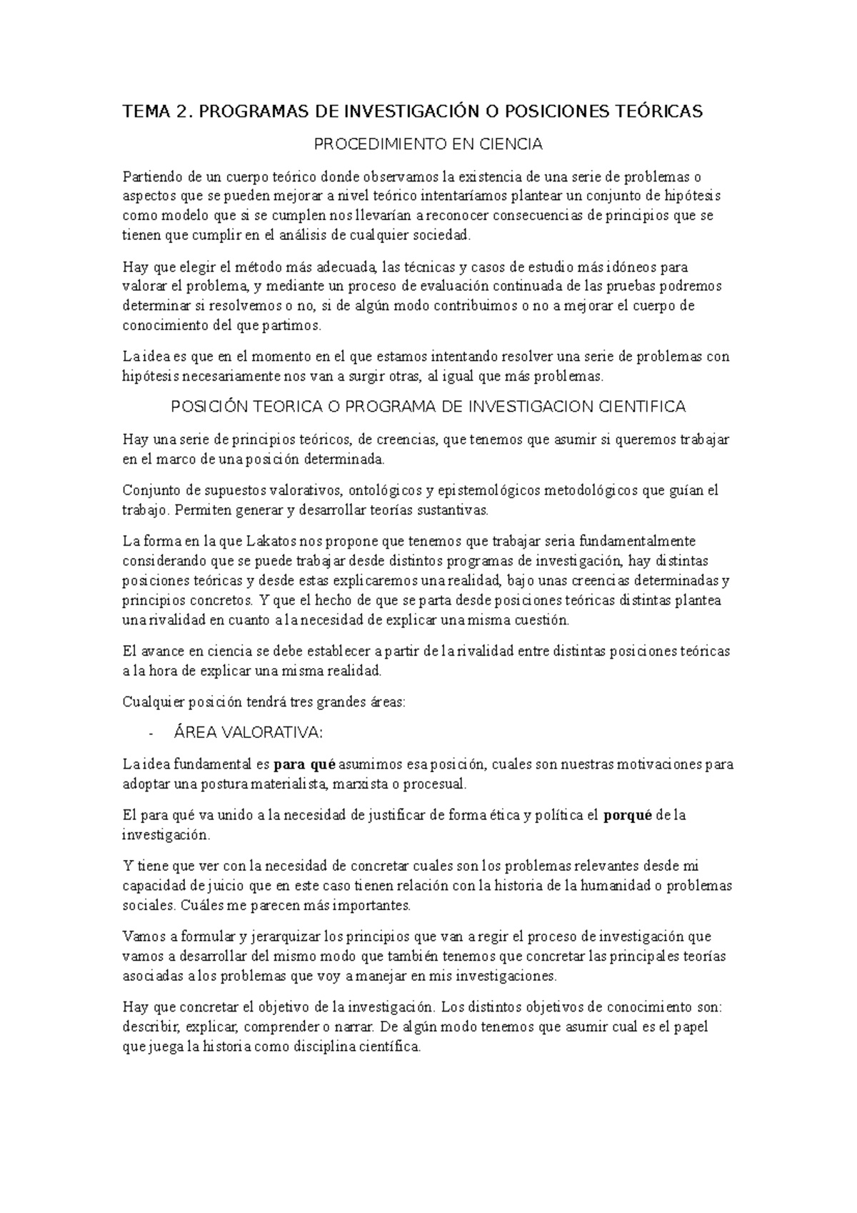 TEMA 2 - Prof. Francisco Javier Jover - Metodología I - UA - Studocu