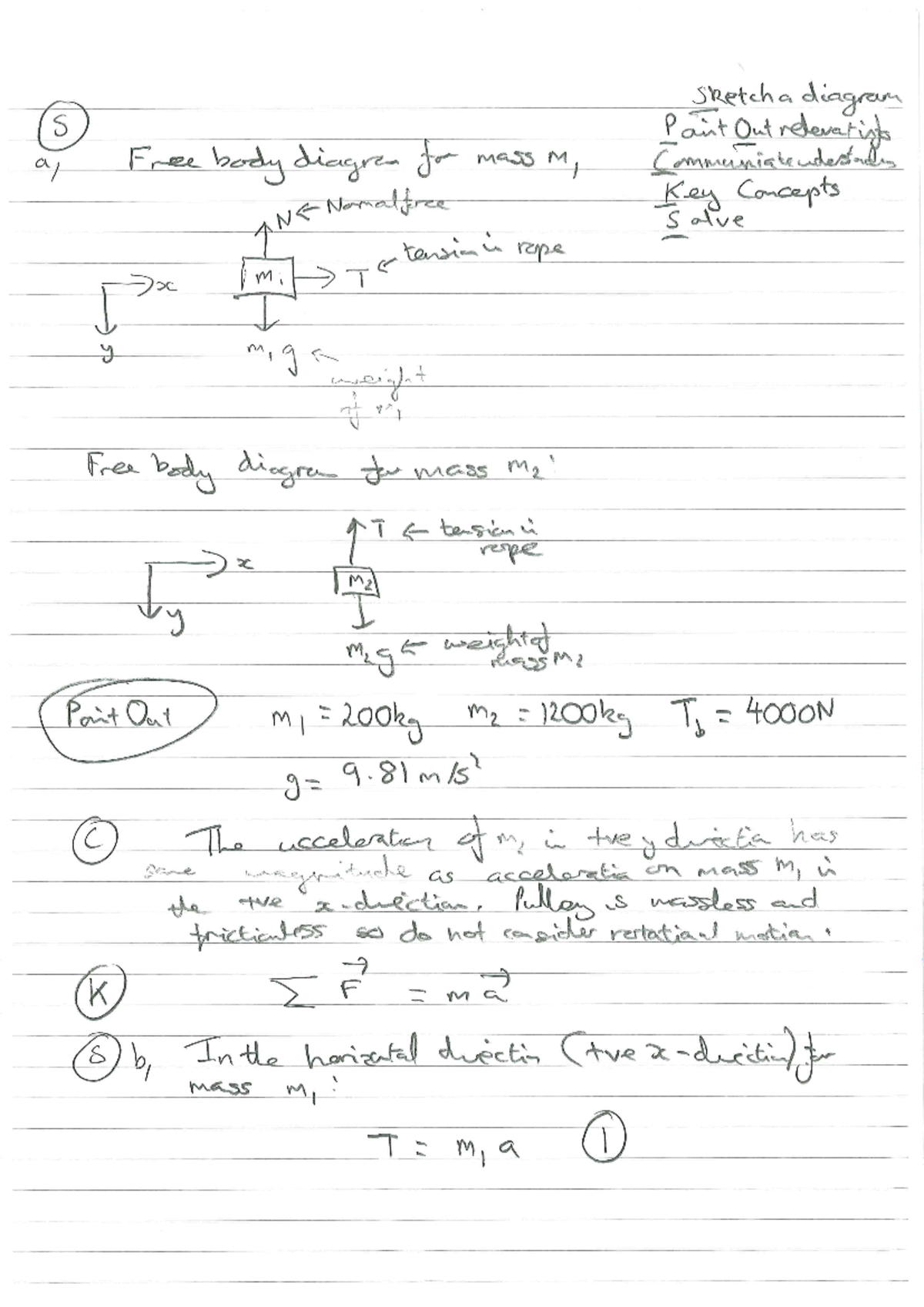 Lecture 1 Worked Example 3 Solution Static Equilibrium Engineering
