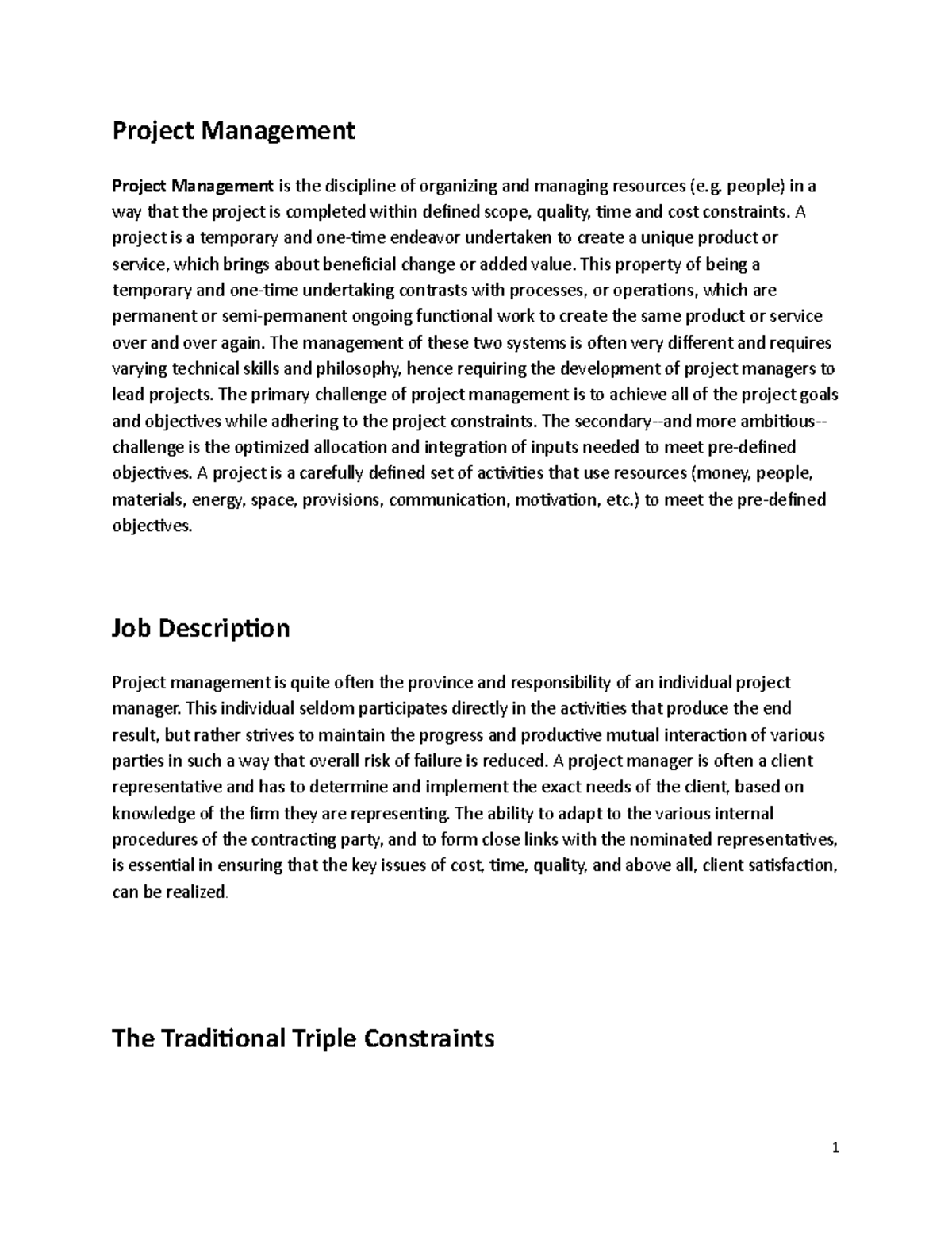 PM course Calculations Final - Project Management Project Management is ...