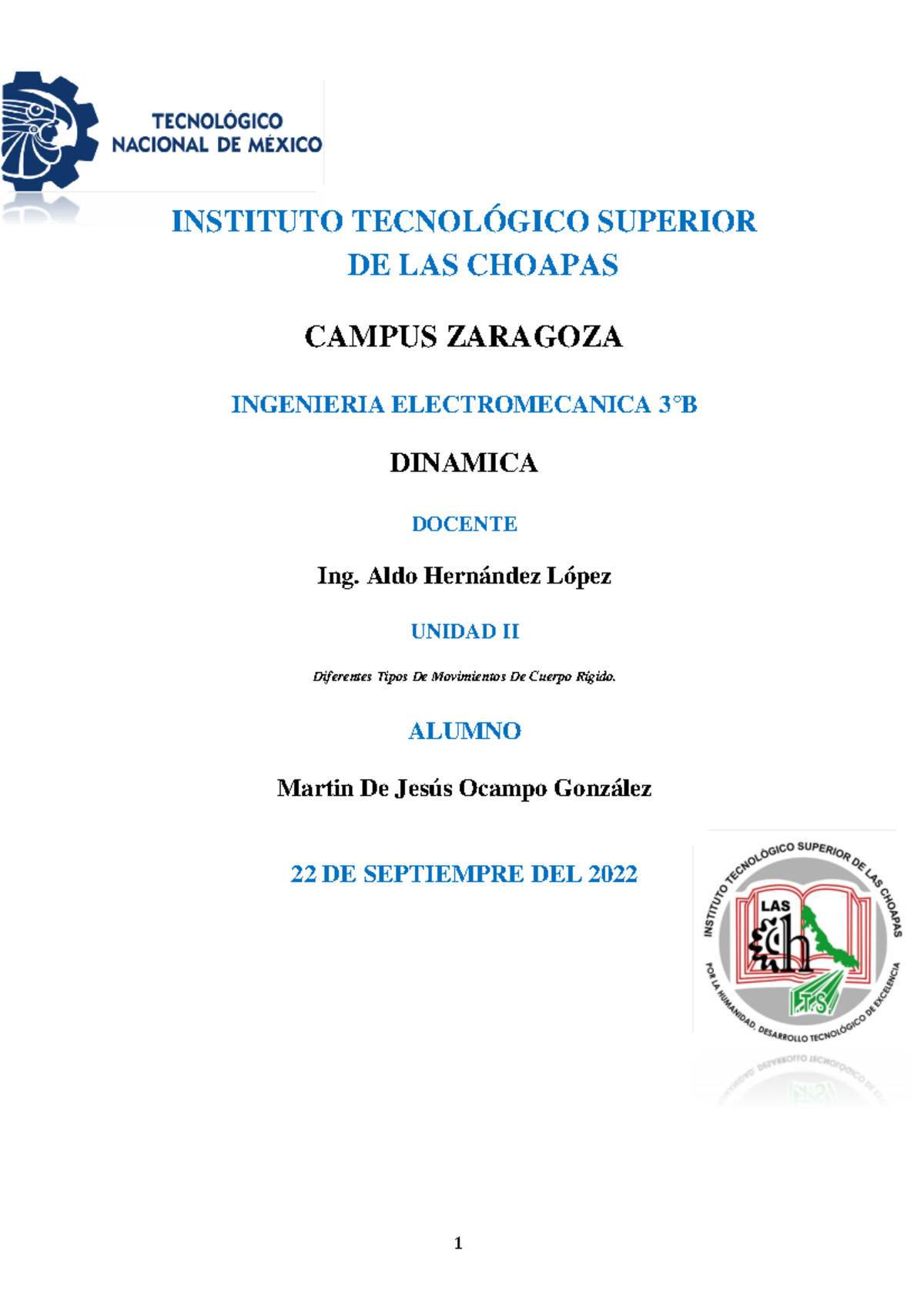 Tipos De Movimientos De Cuerpo Rigido - INSTITUTO TECNOLÓGICO SUPERIOR DE LAS CHOAPAS CAMPUS ...