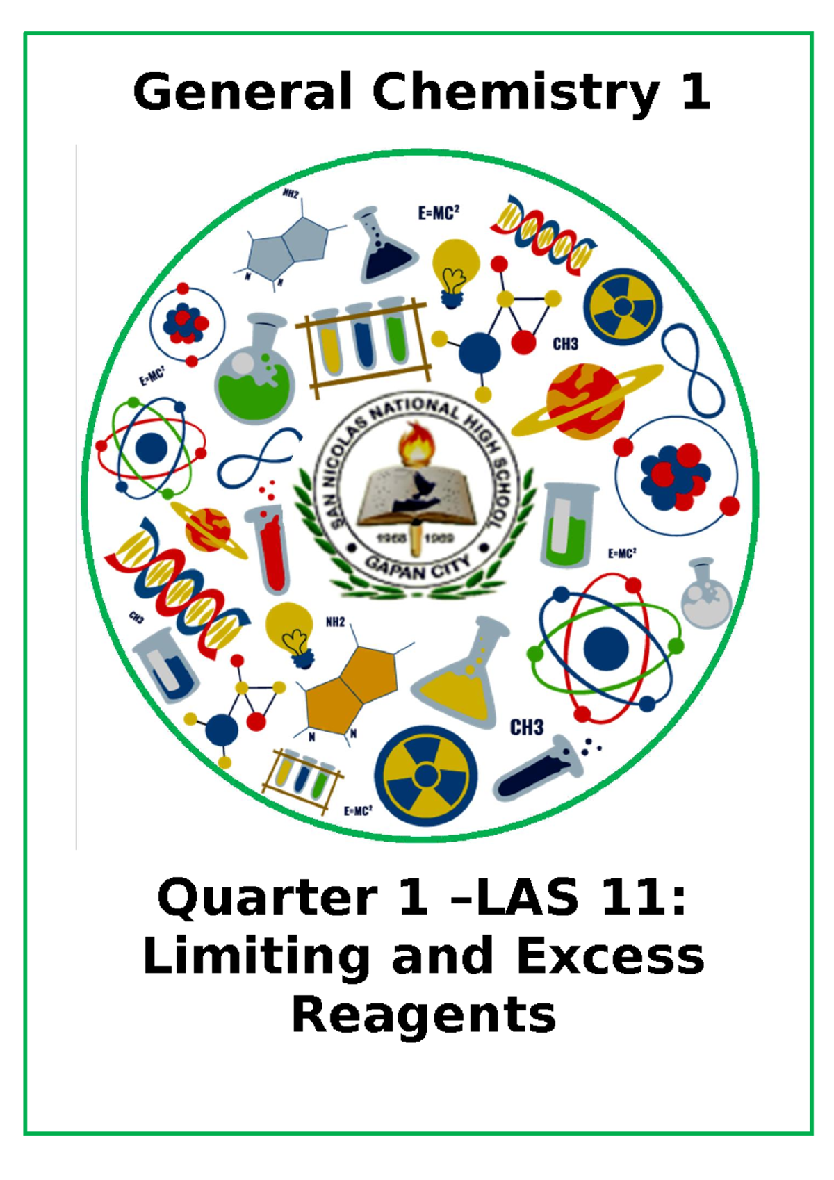 Gen chem module 11 g11 - General Chemistry 1 Quarter 1 –LAS 11 ...