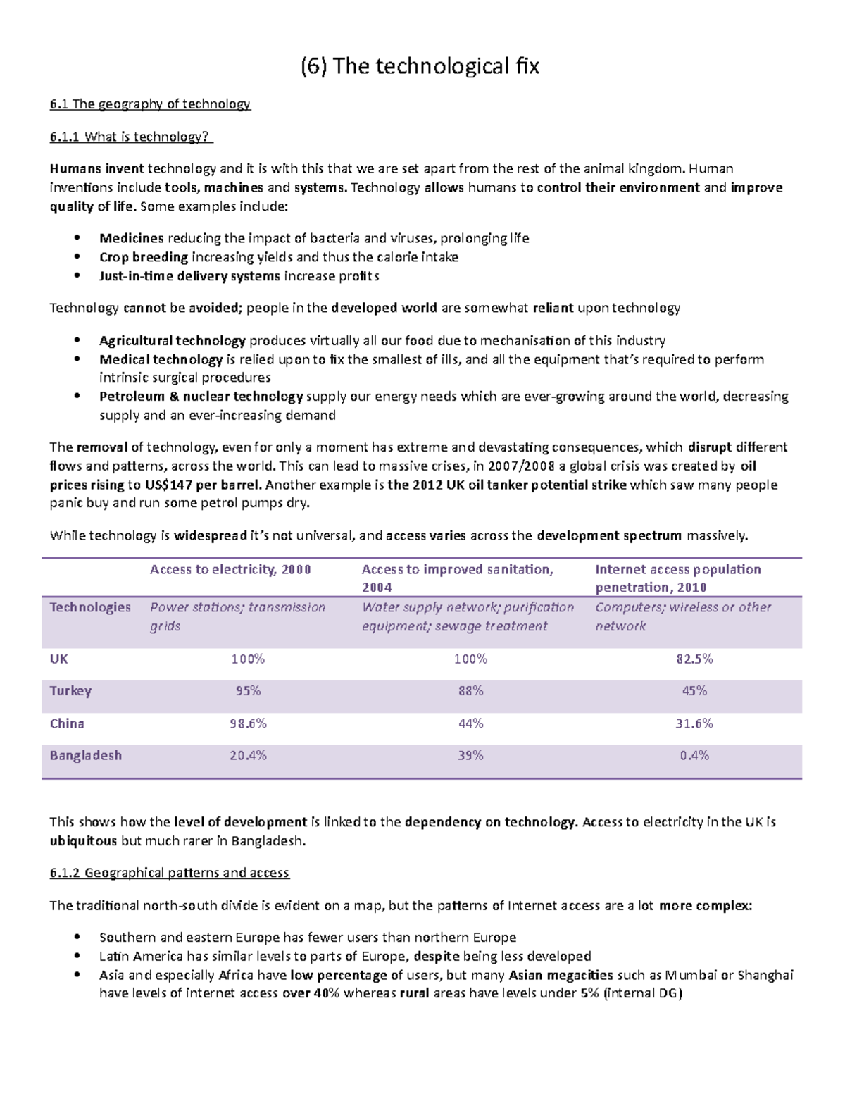 Technological fix - Lecture notes 19 - (6) The technological fix 6 The ...