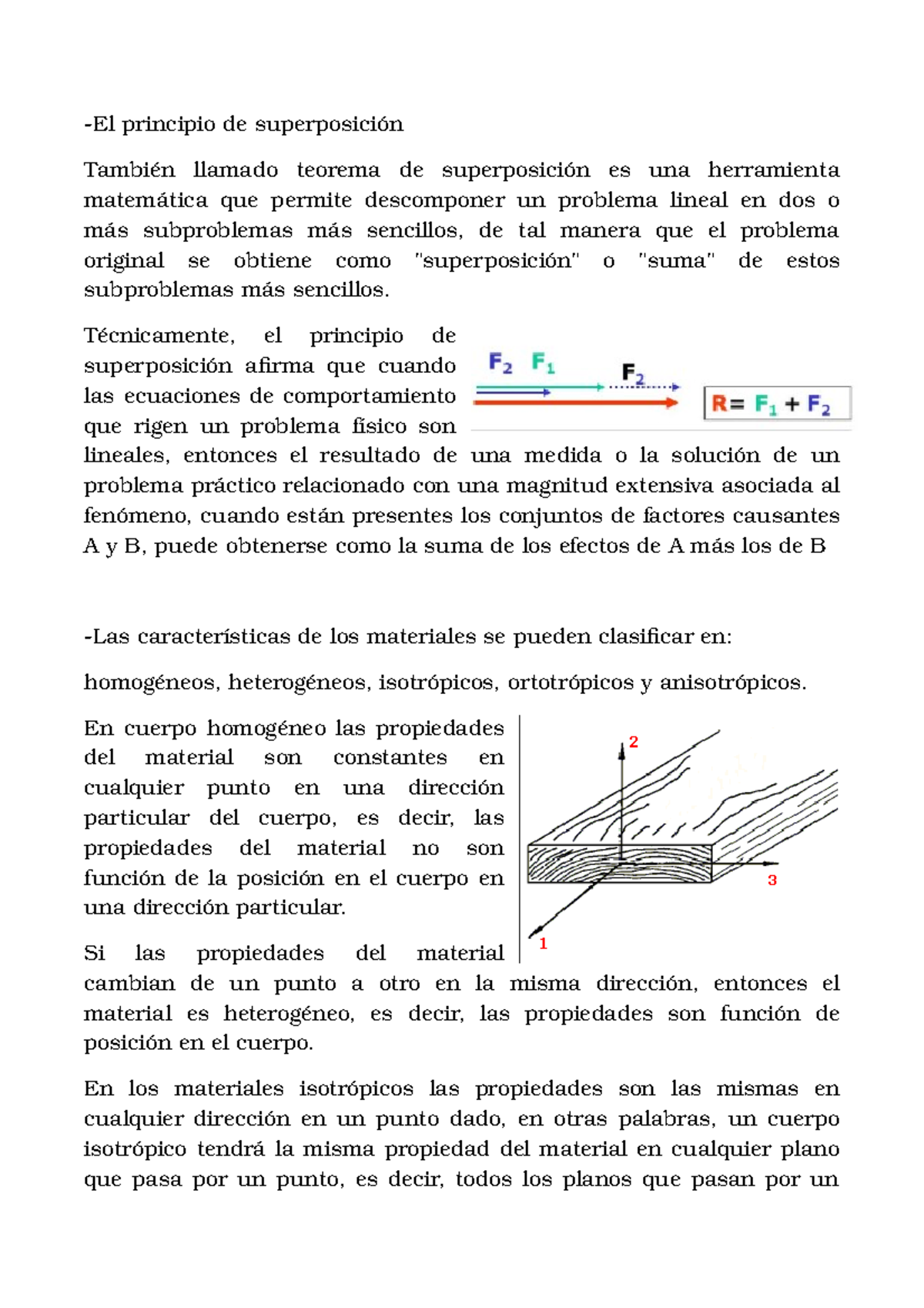 El principio de superposición -El principio de superposición También ...
