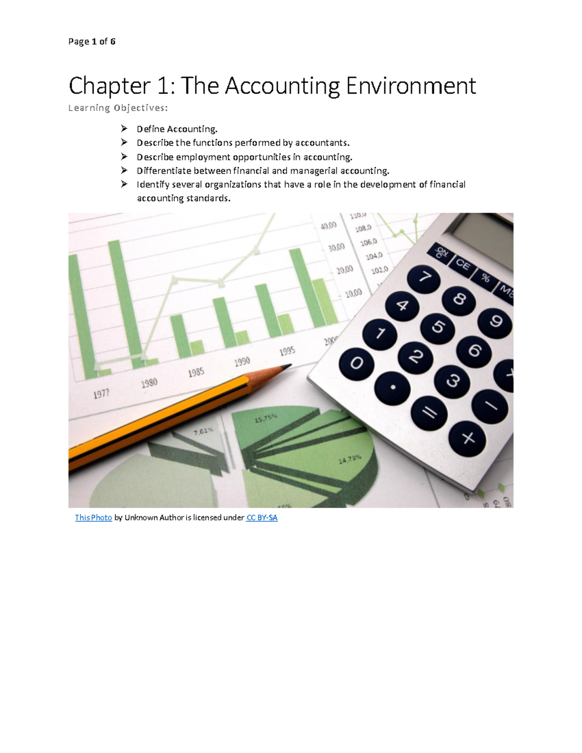 ACCT 105 Chp 1-2 Notes - Chapter 1: The Accounting Environment Learning ...