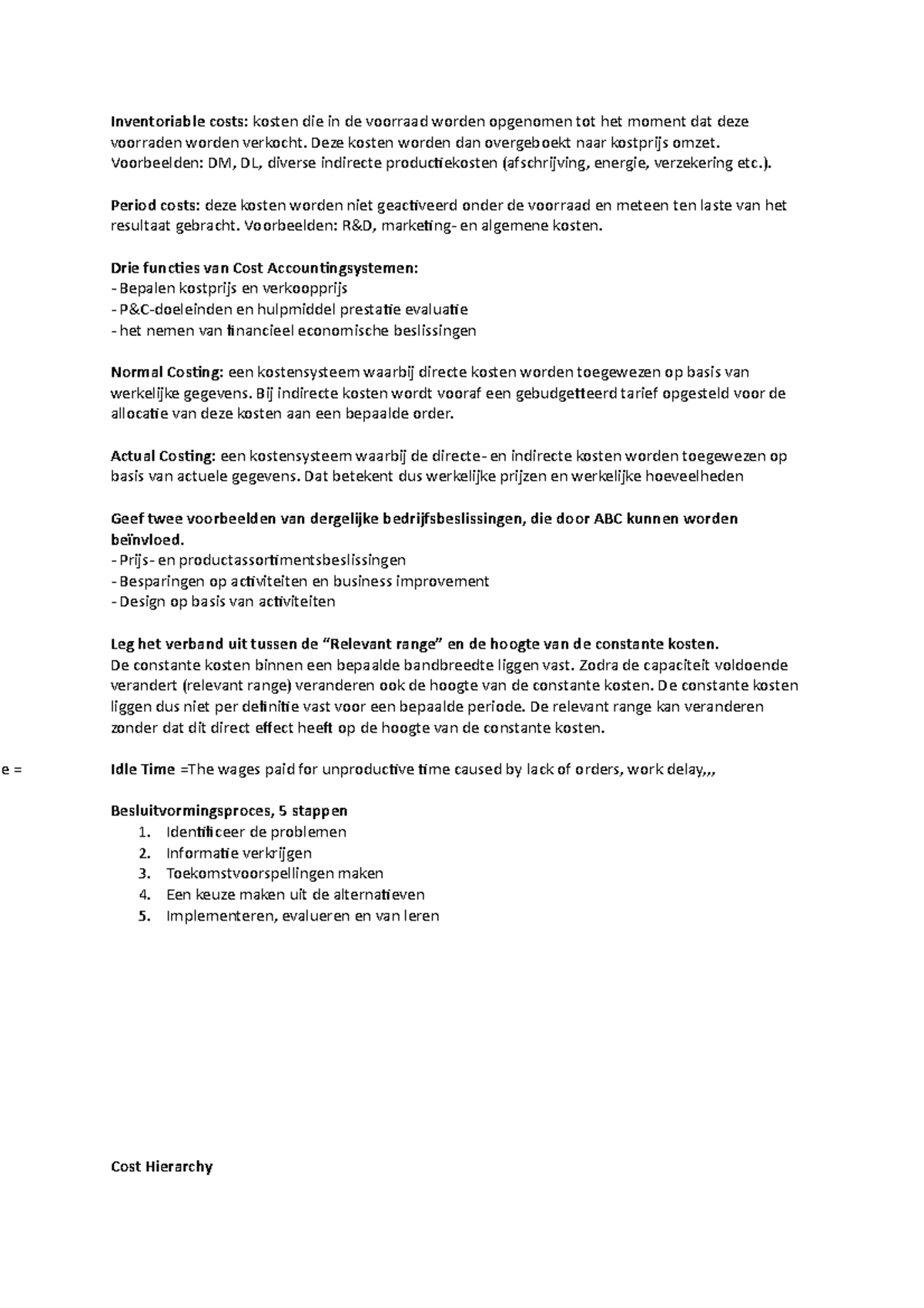 MAC 2 Leren Me Inventoriable Costs Kosten Die In De Voorraad