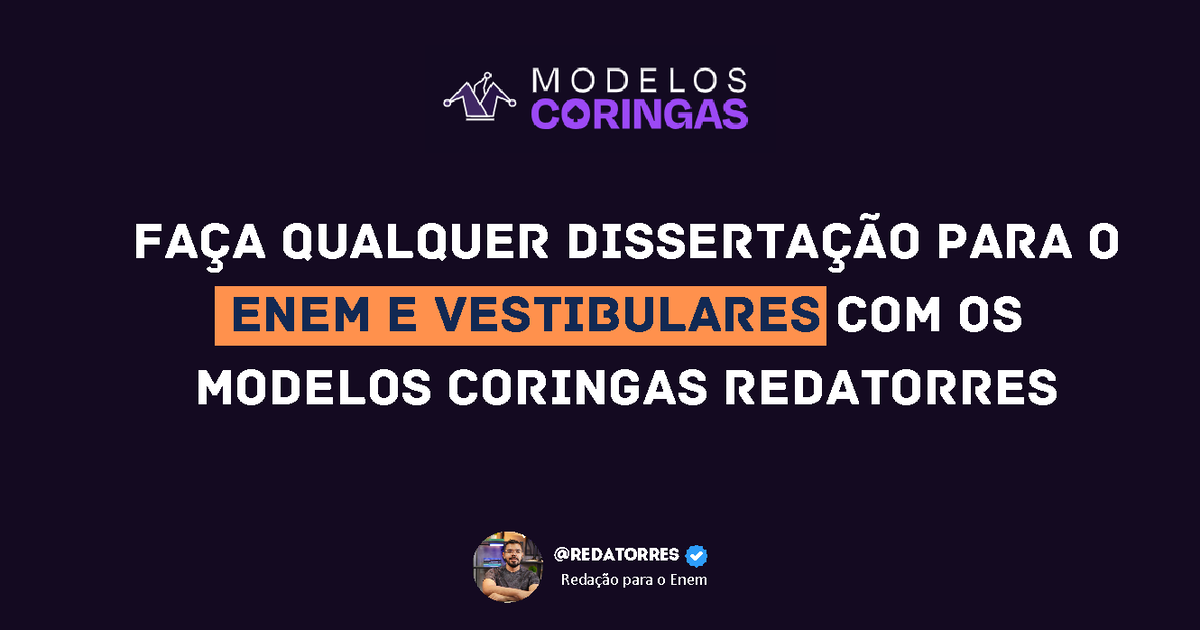 Modelo coringa - conclusão - faça qualquer dissertação para o enem e ...