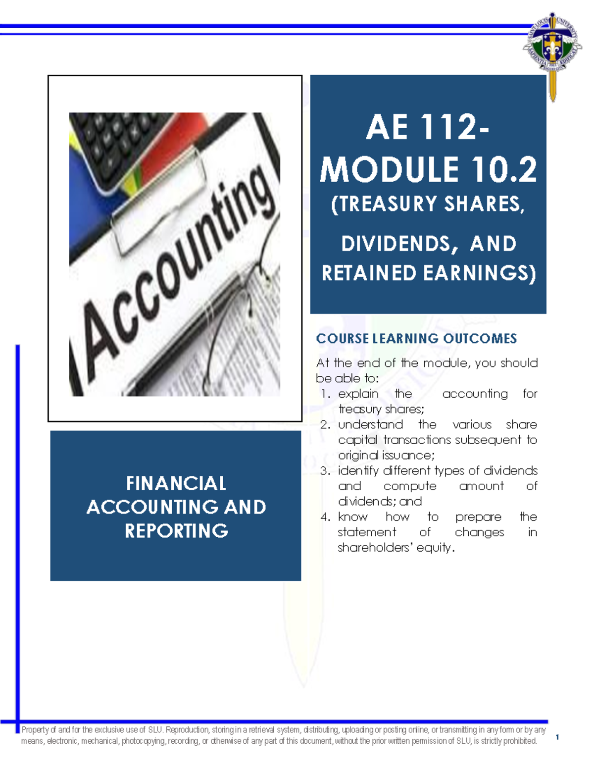 Module-10 - Other-Corporation-transactions lesson - Property of and for ...