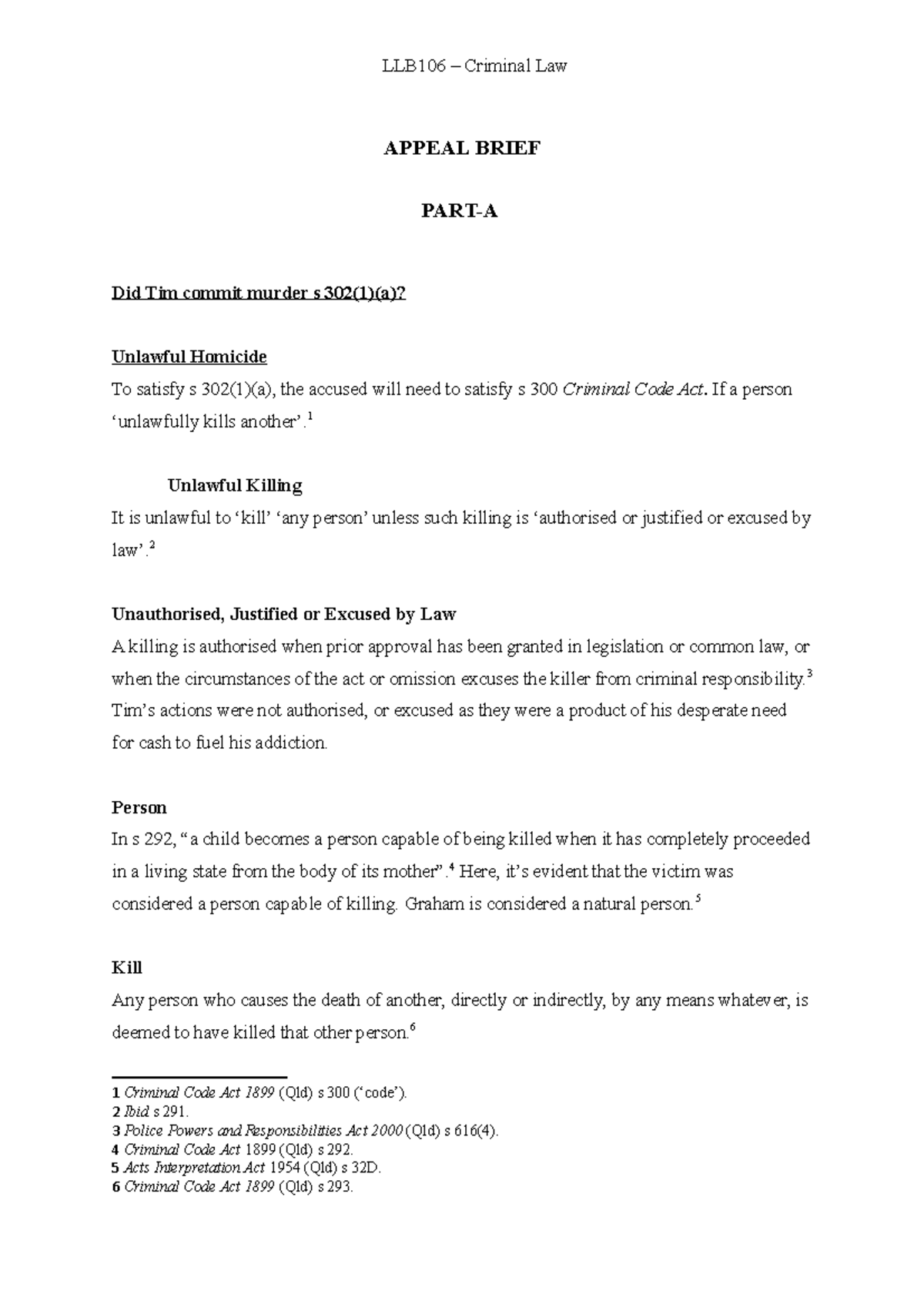 Appeal brief - Received a 7 for this assignment - APPEAL BRIEF PART-A ...