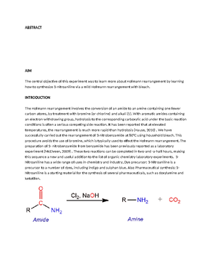 Lab 334 - SODIUM BOROHYDRIDE (NABH4) REDUCTION OF VANILLIN - DEPARTMENT OF CHEMISTRY CHEM 334 ...