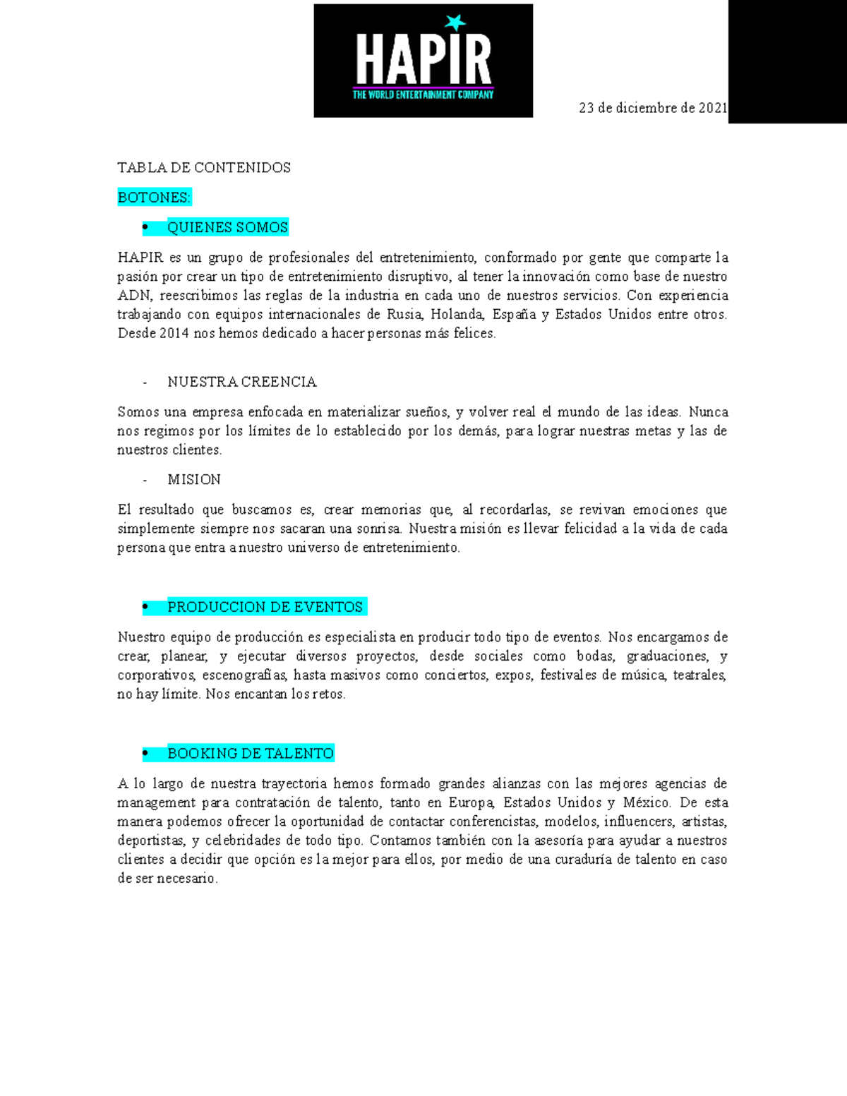 Botones Y Contenidos Hapir - Redes - UVM - Studocu