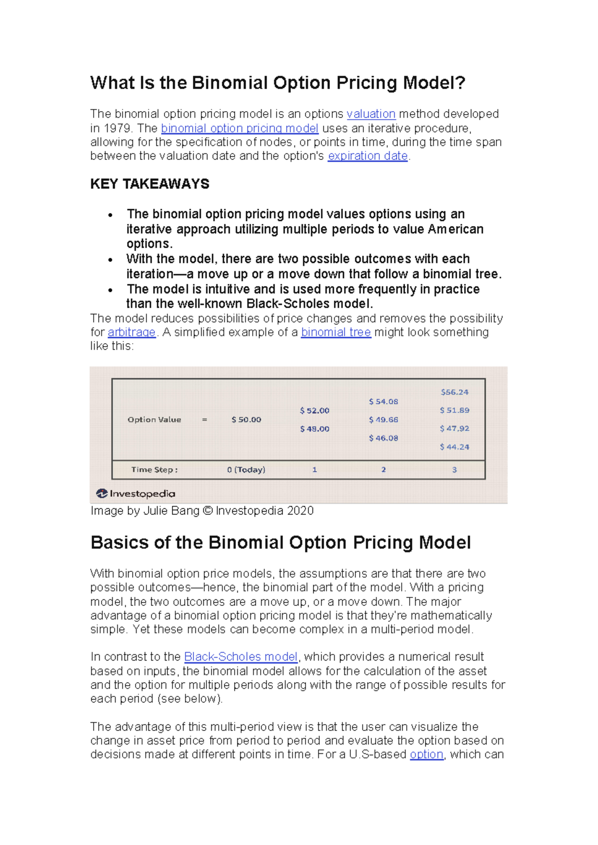 Binomial Option Valuation Model 1 - What Is the Binomial Option Pricing ...