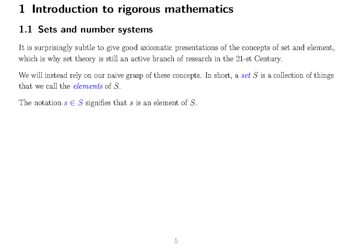 1. Introduction to Rigorous Mathematics (Lecture Notes) - 1 ...