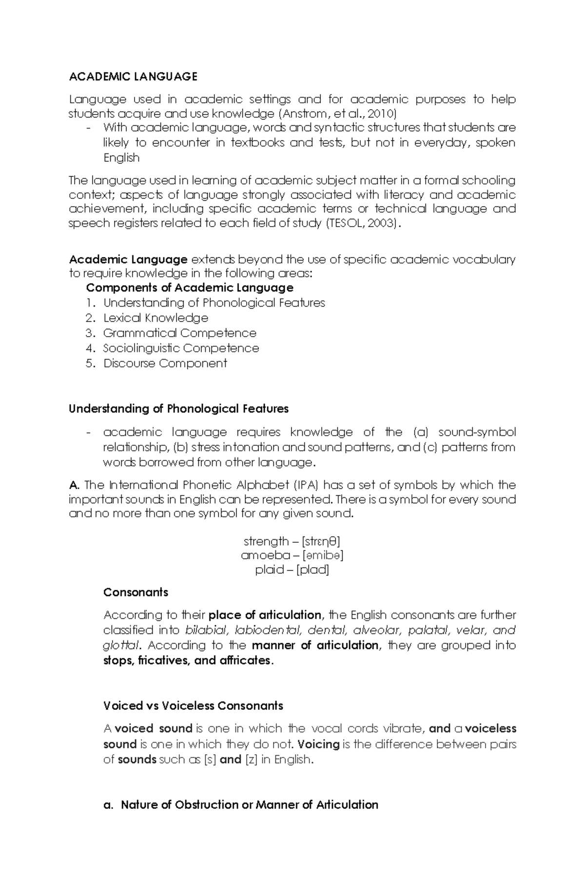 Lesson-1-Notes - EAPP lesson 1 - ACADEMIC LANGUAGE Language used in ...