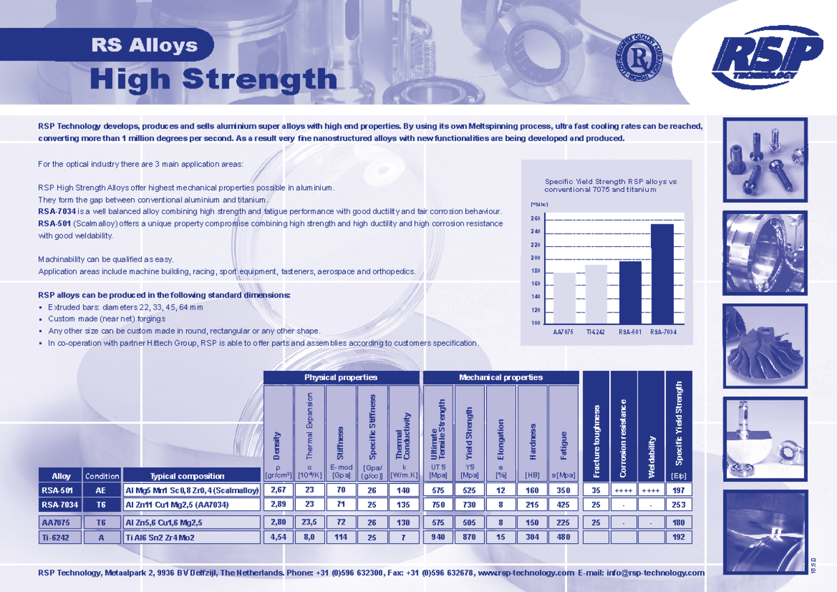 Rsp alloys highstrenght 2018 lr - RSP Technology develops, produces and sells aluminium super ...