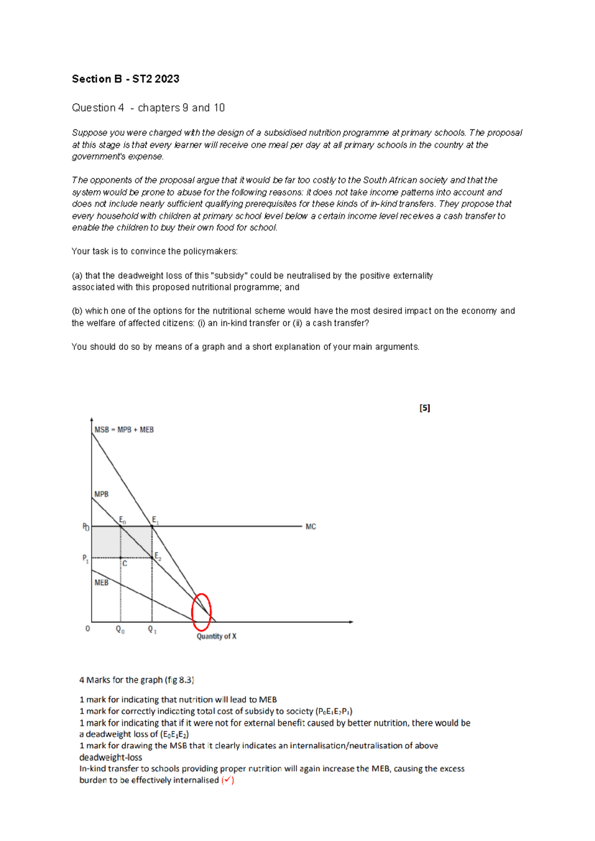 EKN 310 long question cluster mostly ch 9-12 - Google Docs - Section B - ST2 2023 Question 4 ...