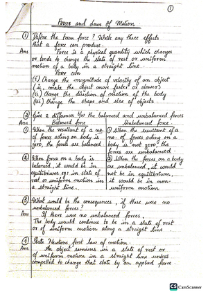 Physics-Motion Notes - physics class 9 - Studocu