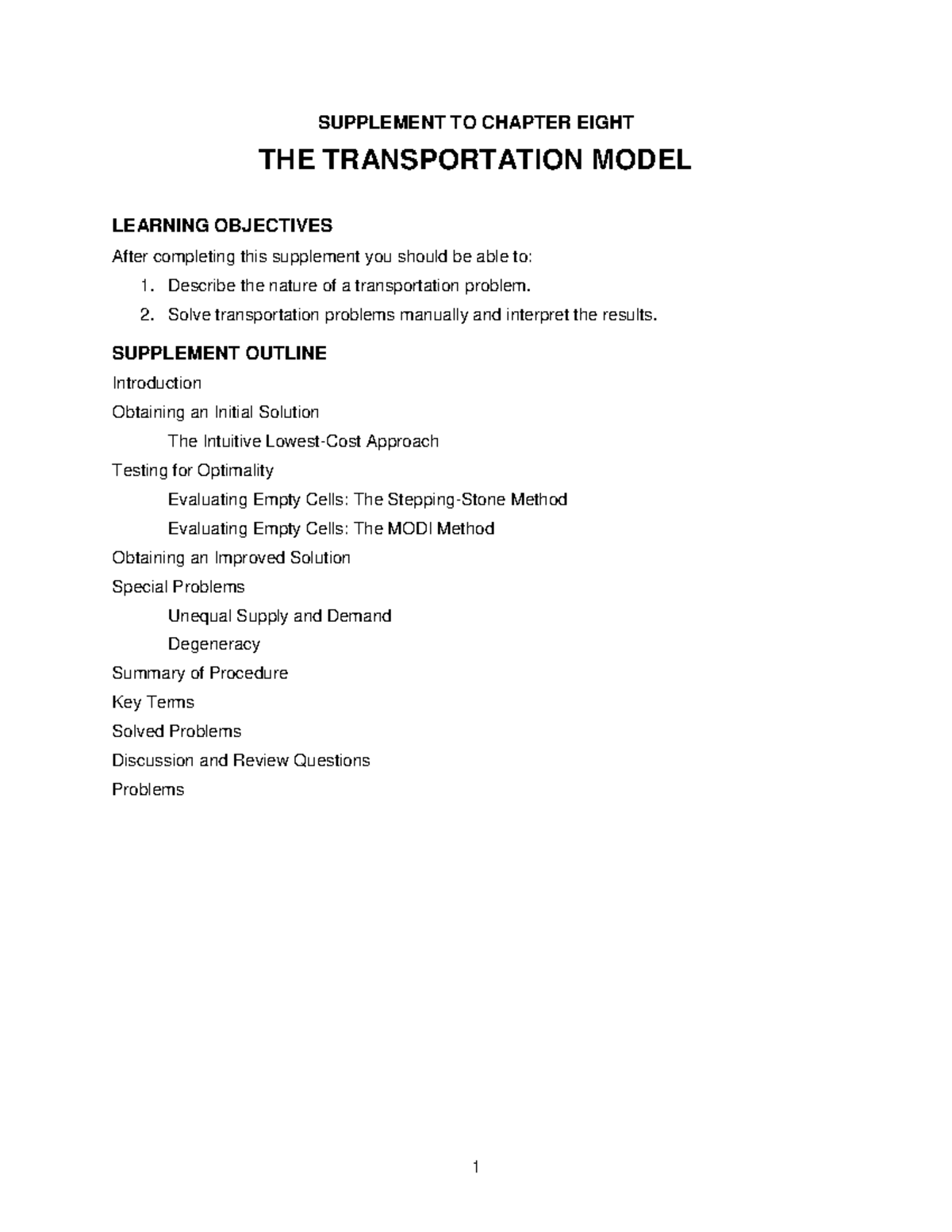 Lp Model Oplossing Uitgelegd - SUPPLEMENT TO CHAPTER EIGHT THE ...