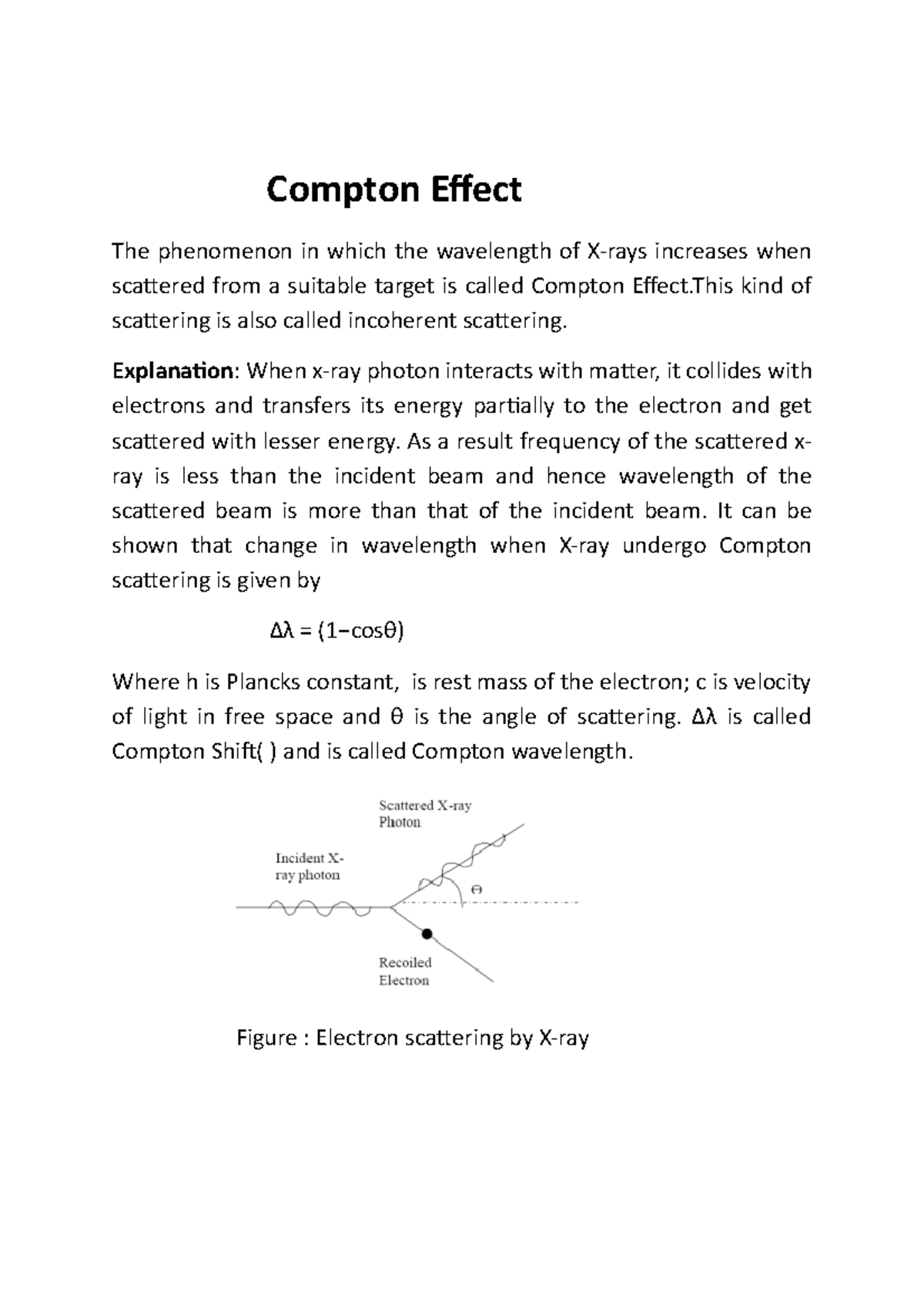 Compton Effect ,Properties of Matterwaves - Compton Effect The ...
