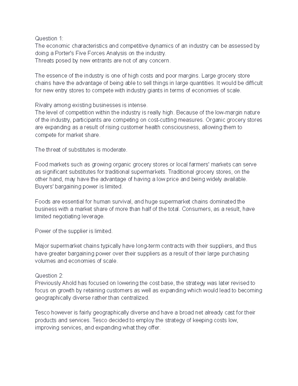 Financial Statement Analysis Module 3 Homework - Question 1: The ...