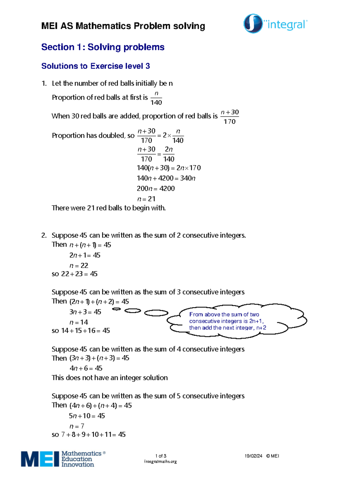 Meiaspr 1axw level 3 - exam questions for maths - MEI AS Mathematics ...