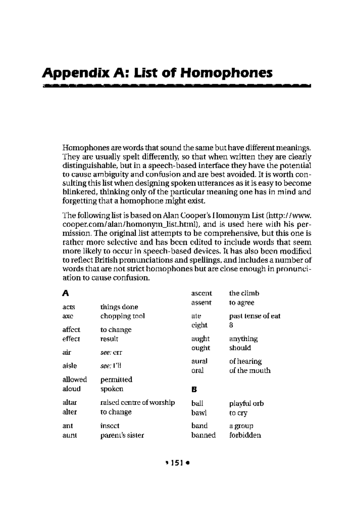 List Of Homophones - Appendix A: List of Homophones Homophones are words that sound the same but ...