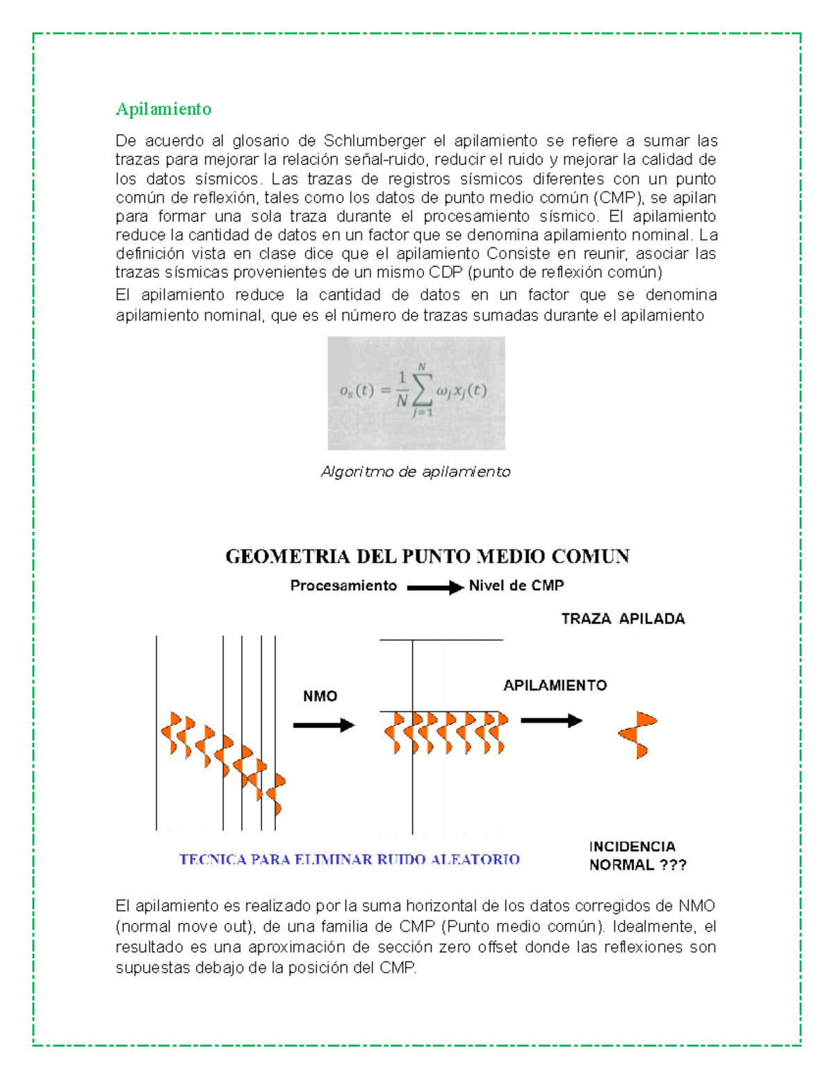Clase 2 Apilamiento y conceptos - Apilamiento De acuerdo al glosario de ...