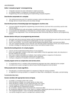 C169 Scripting and Programming Study Guide Study Guide - C169 Scripting and Programming - - Studocu