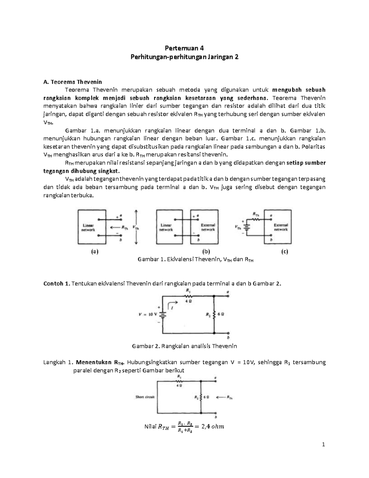 6. Pertemuan 4 Network Calculation 2 - Pertemuan 4 Perhitungan ...