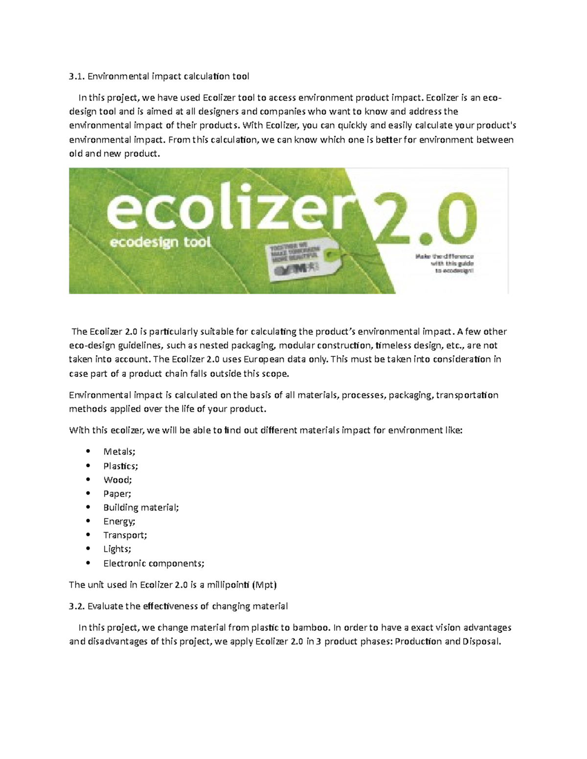 Report-dao-duc-part-3 - Environmental impact calculation tool In this ...