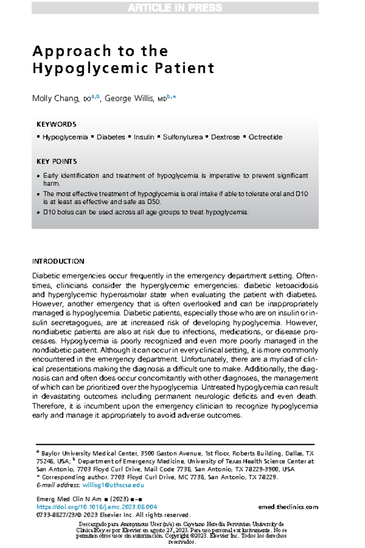 Approach to the Hypoglycemic Patient - Approach to the H y p o g l y c ...