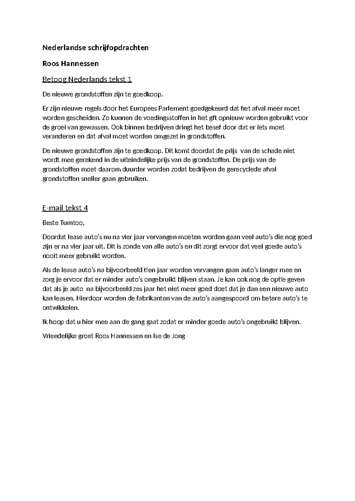 betoog Nederlands tekst 1 - Nederlandse schrijfopdrachten Roos ...