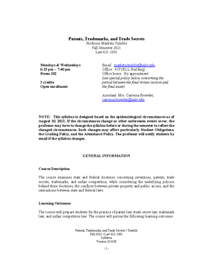 TM Outline - TRADEMARK ELIGIBLITY Trademark any word, name, symbol, or ...