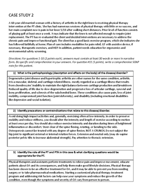 PTA Rubric Final Case Study Presentation - Case Study Presentation ...