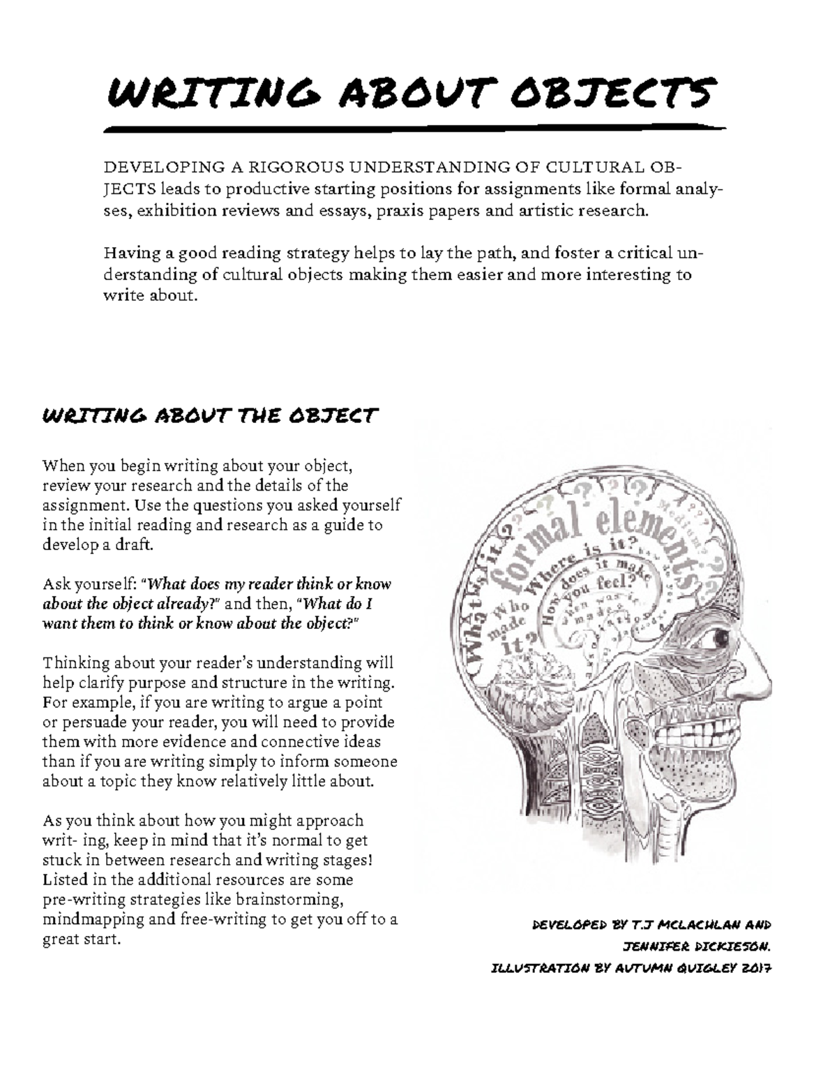 WC Handout Objects Online instructions - DEVELOPED BY T MCLACHLAN AND ...