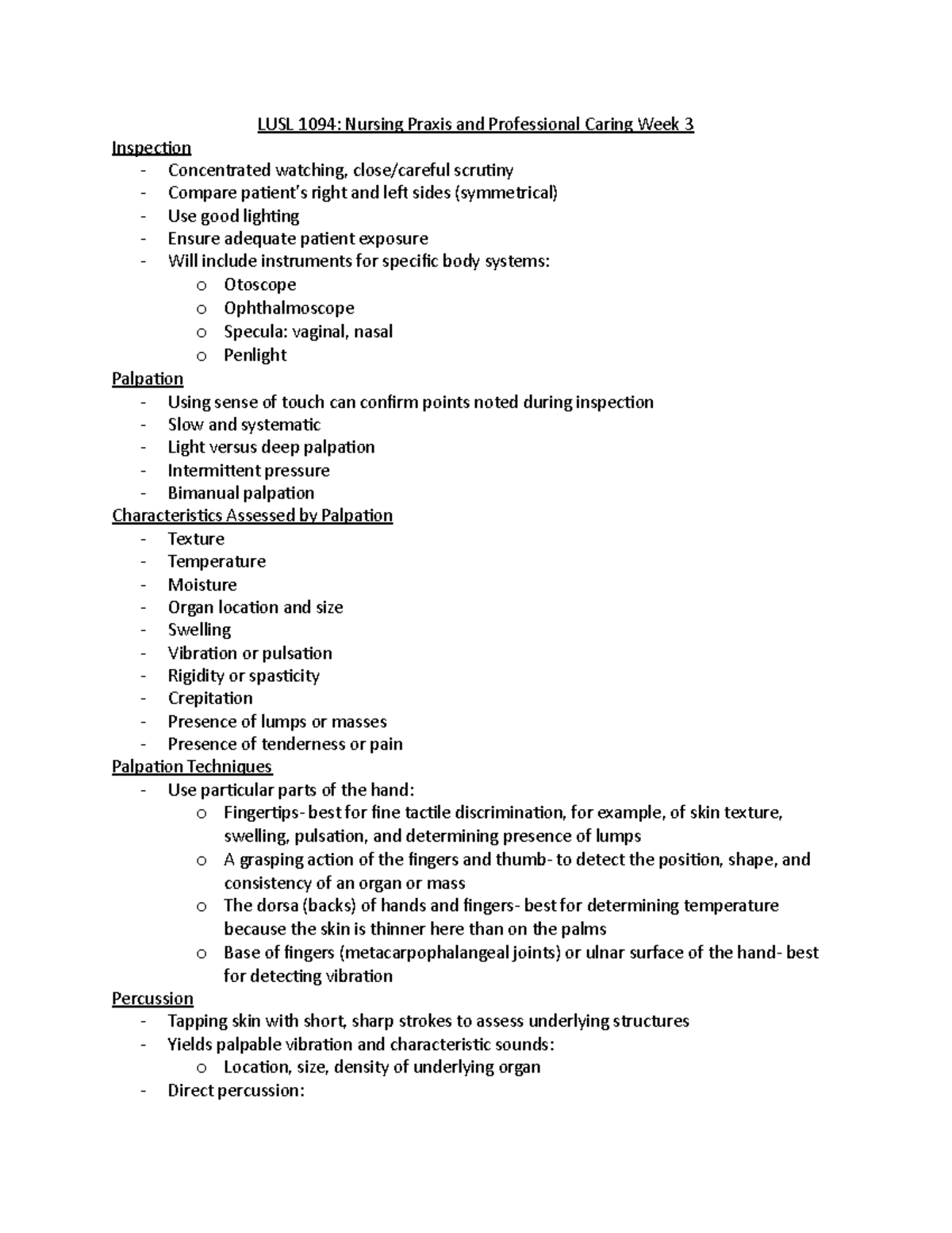LUSL 1094 - Assessments - LUSL 1094: Nursing Praxis and Professional ...